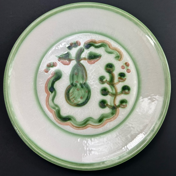 MA Hadley | Dining | Vintage Ma Hadley Plate Pear Grape Green Ceramic ...